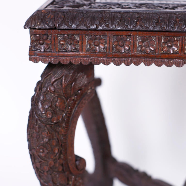 Pair of Anglo Indian Carved Stands or Tables For Sale at 1stDibs