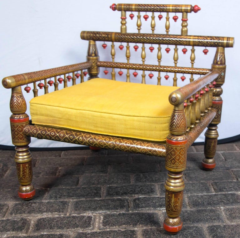 Pair of Anglo-Indian Style Decorative Armchairs at 1stDibs