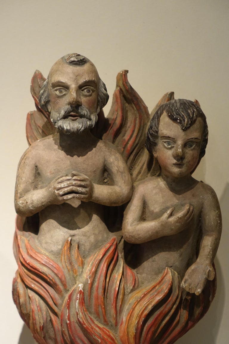 Pair of Anima Sola or Lonely Soul Sculptures, 16th Century, Southern ...