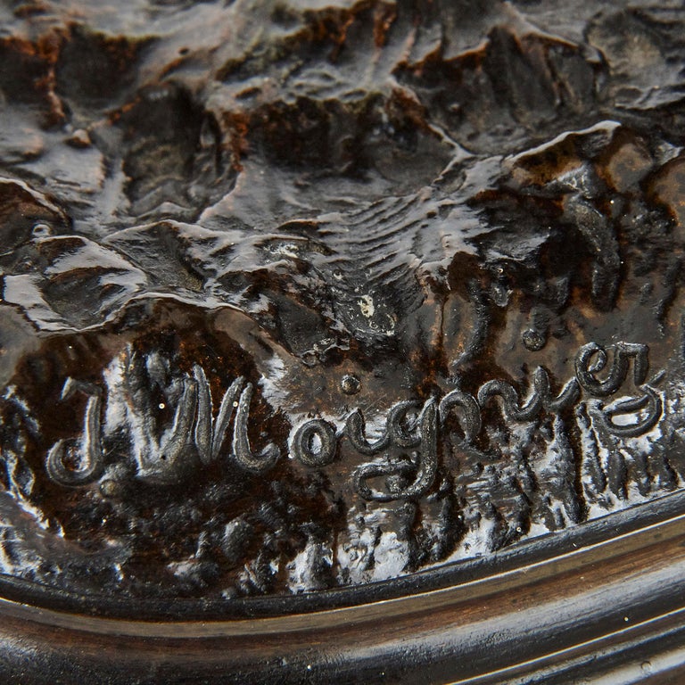 Pair of Animalier Bronze Dog Sculptures by Jules Moigniez For Sale at ...