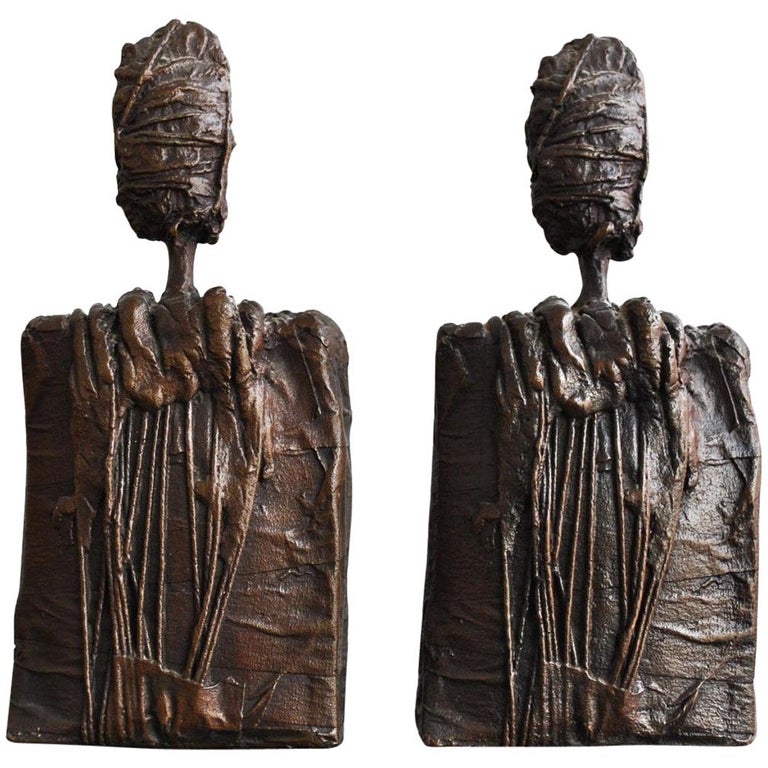 Pair of Anthropomorphous Bronze by Sebastiano Fini For Sale at 1stDibs