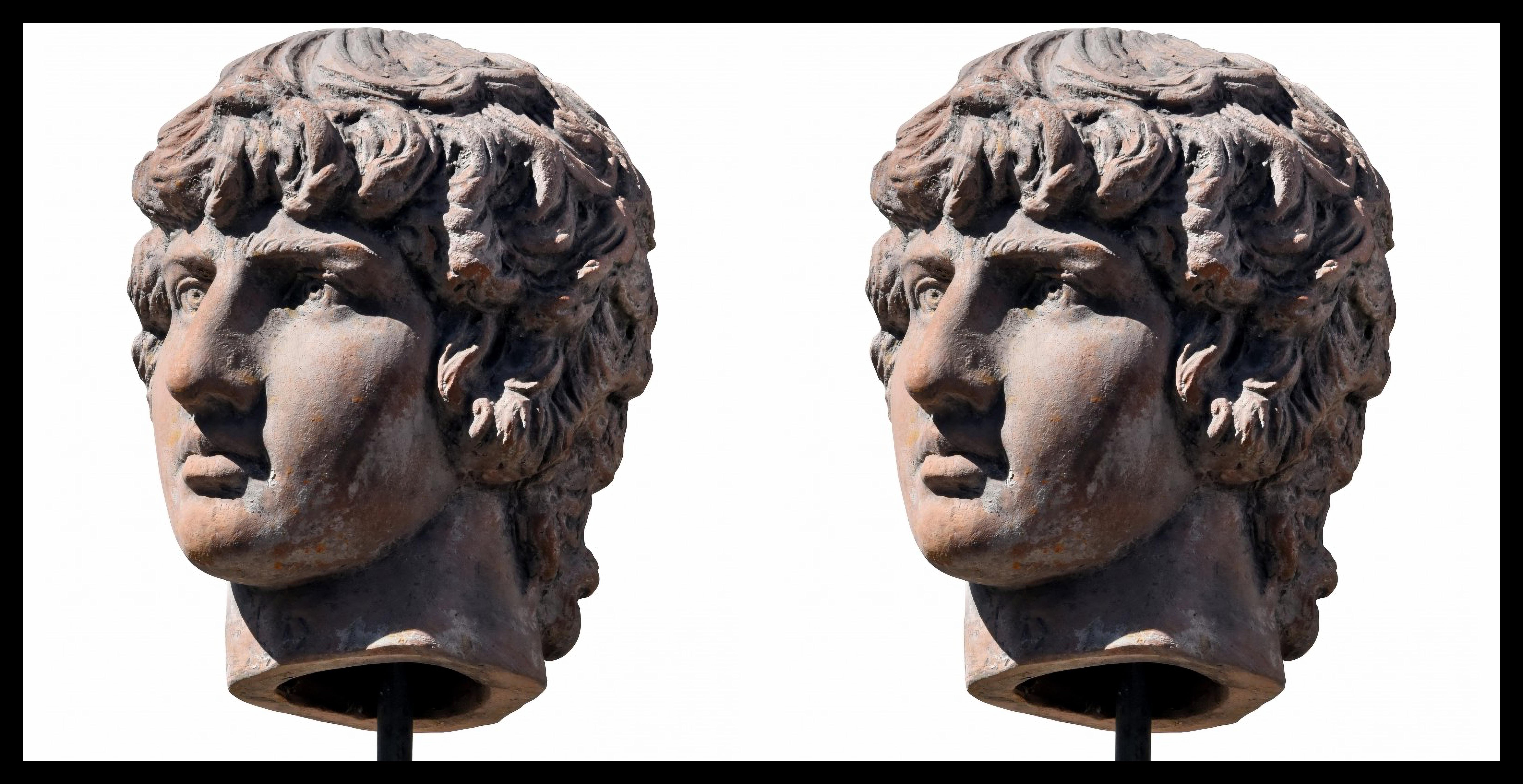 Pair of Antinous 'Bitnia 130, Alexandria of Egypt 150 Ad' Sculpture20th ...