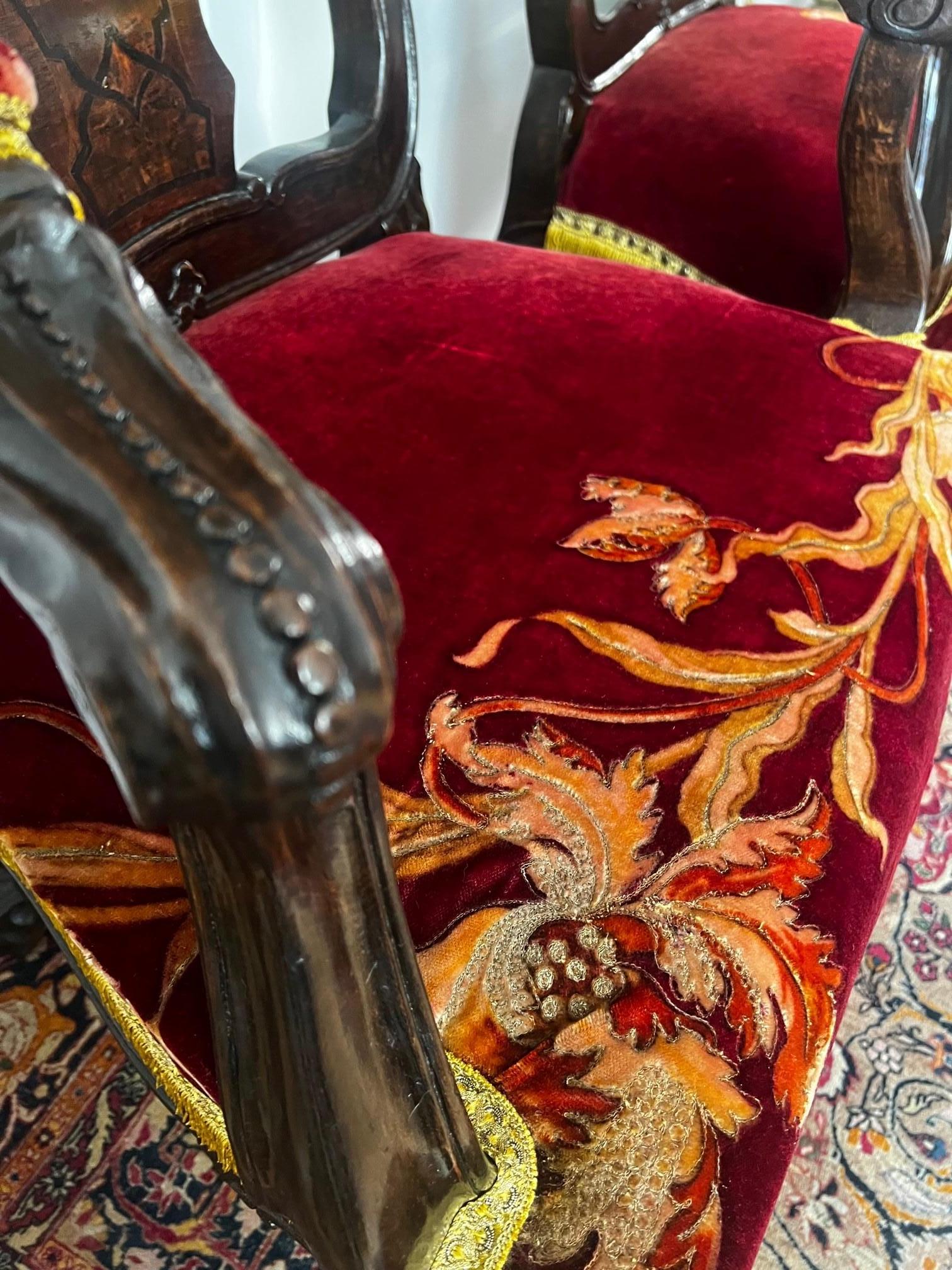 Pair of Antique 18th Century French Walnut Cardinal Armchairs For Sale ...