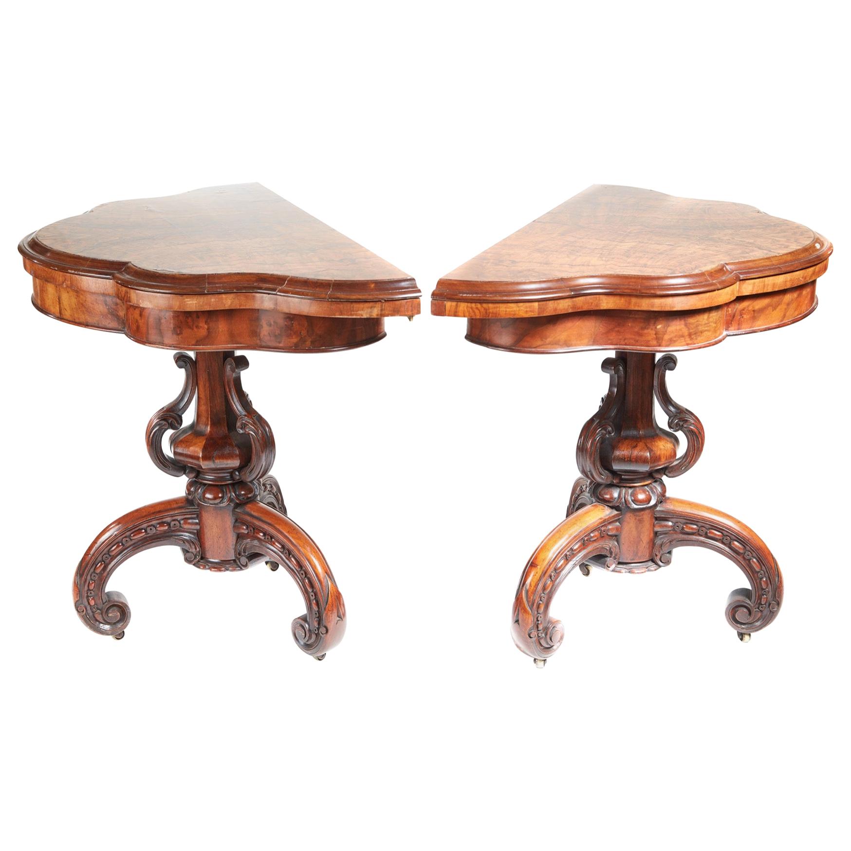 Victorian Mahogany Folding Card Console Table, 19th Century For Sale at ...