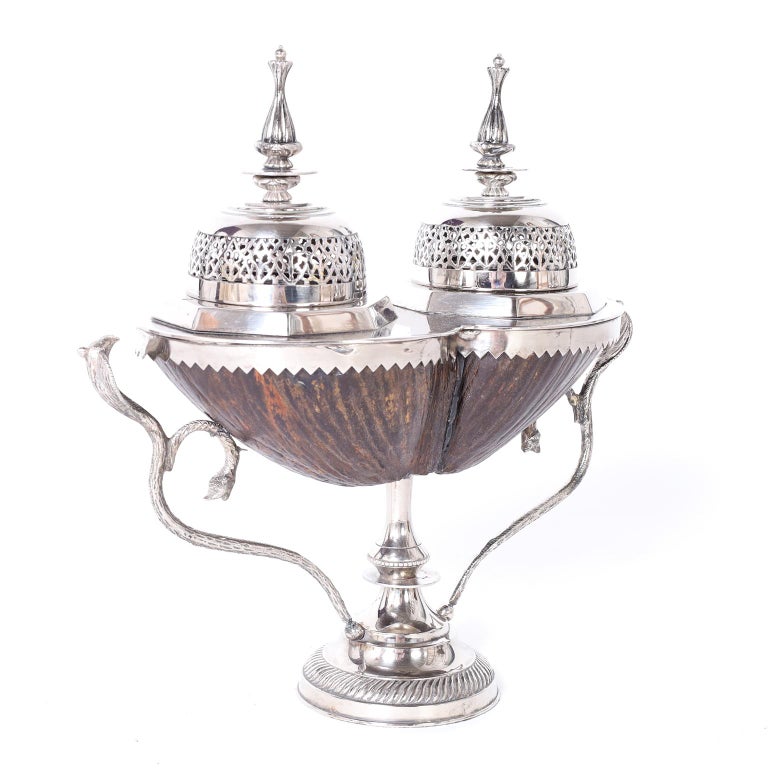 Pair of Antique Anglo Indian Coco de Mer Tea Caddies at 1stDibs