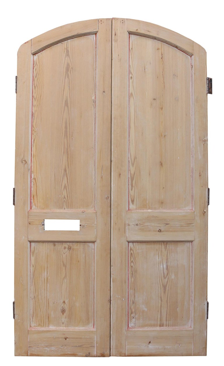 Pair of Antique Arched Pine Exterior Doors at 1stDibs | antique pine ...