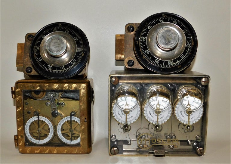 Pair of Antique Bank Vault Safe Timers Locks Tumblers at 1stDibs ...