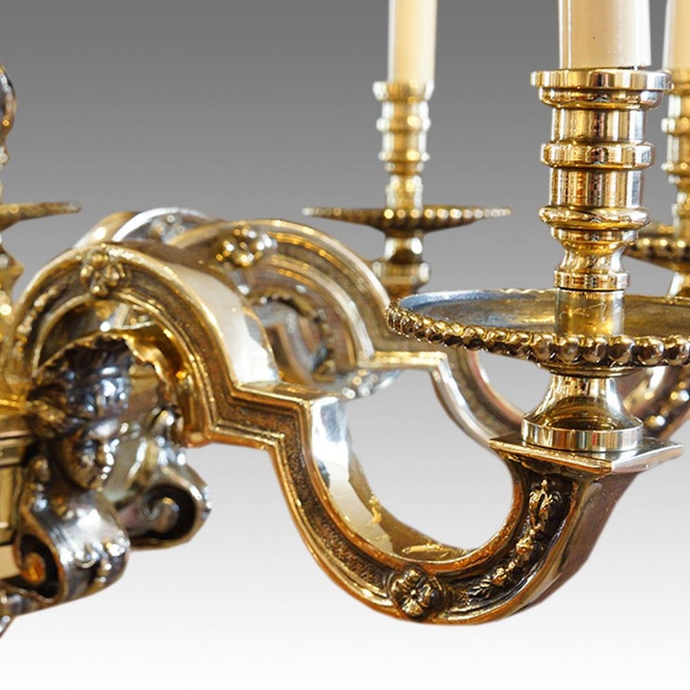 Pair of magnificent Antique Bronze Chandeliers, early 20th century ...