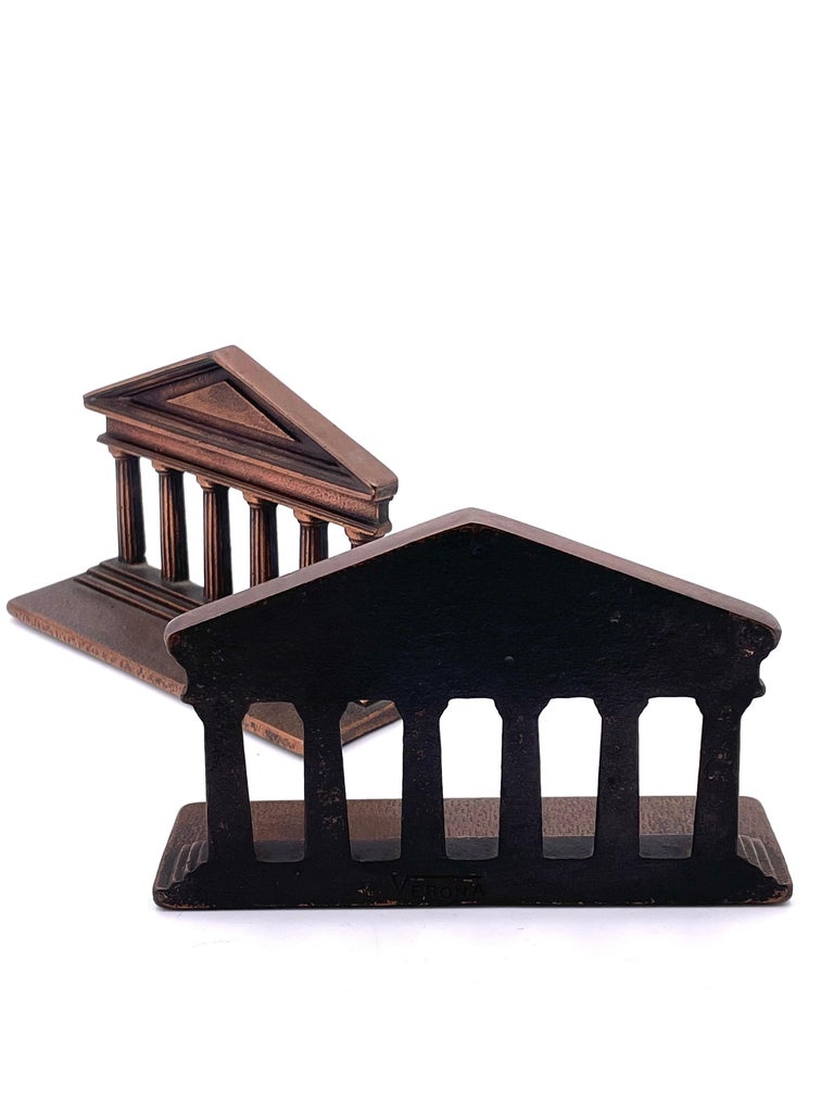 Pair of Antique Bronze Columns / Parthenon Itaian Verona Bookends at ...