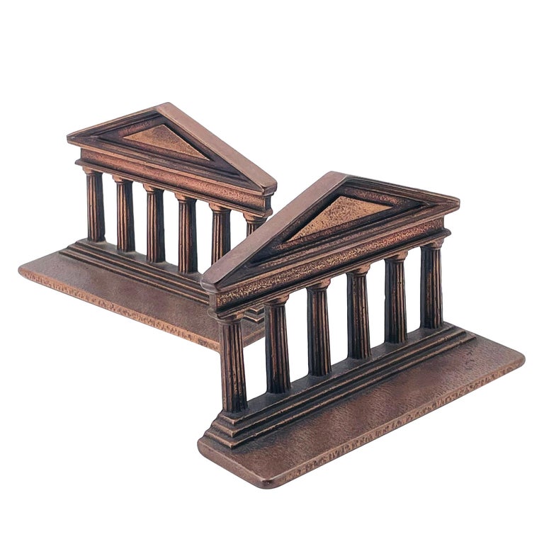 Pair of Antique Bronze Columns / Parthenon Itaian Verona Bookends at ...