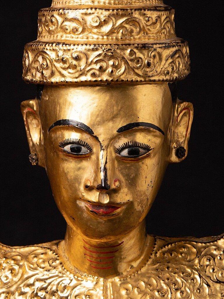 Pair of Antique Burmese Nat Statues from Burma For Sale at 1stDibs