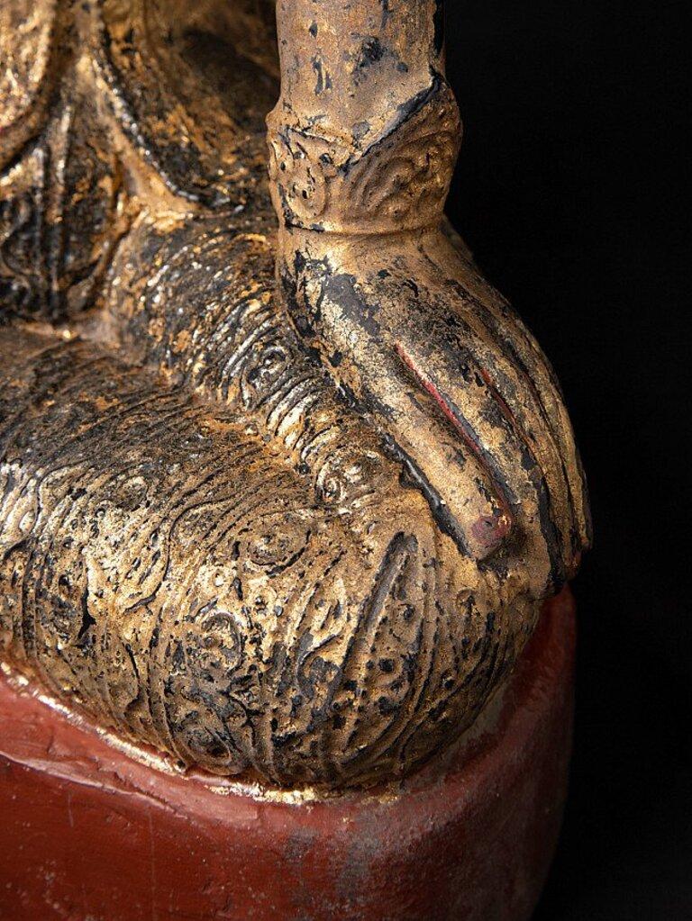 Pair of Antique Burmese Nat Statues from Burma For Sale at 1stDibs