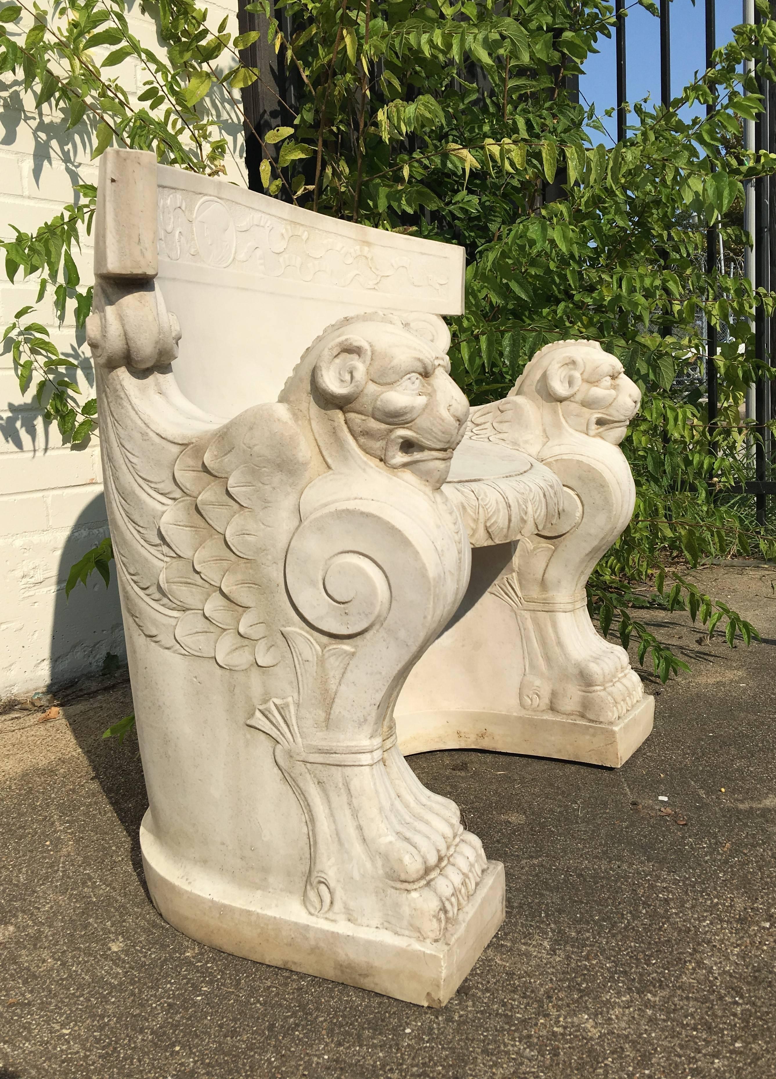 Pair of Antique Carved Stone Throne Chairs, Italy at 1stDibs | concrete ...