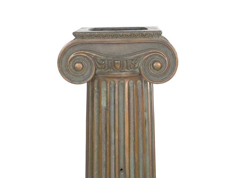 Pair of Antique Cast Bronze Columns Pillars, Early 20th Century at ...