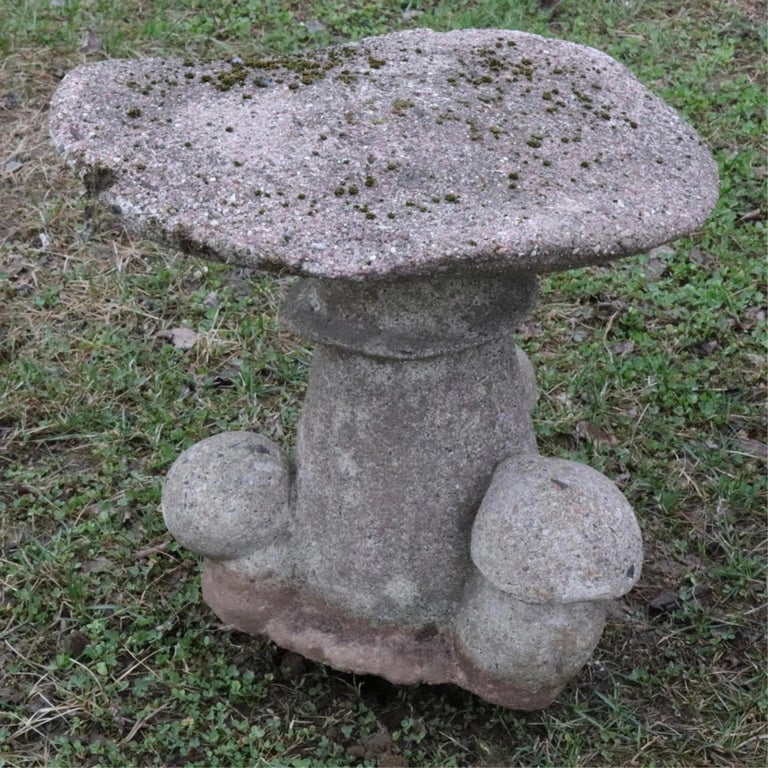 Pair of Antique Cast Cement Garden Toad Stools at 1stDibs | concrete ...