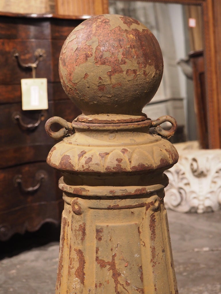 Pair of Antique Cast Iron Bollards from La Ciotat, France, Circa 1900 ...