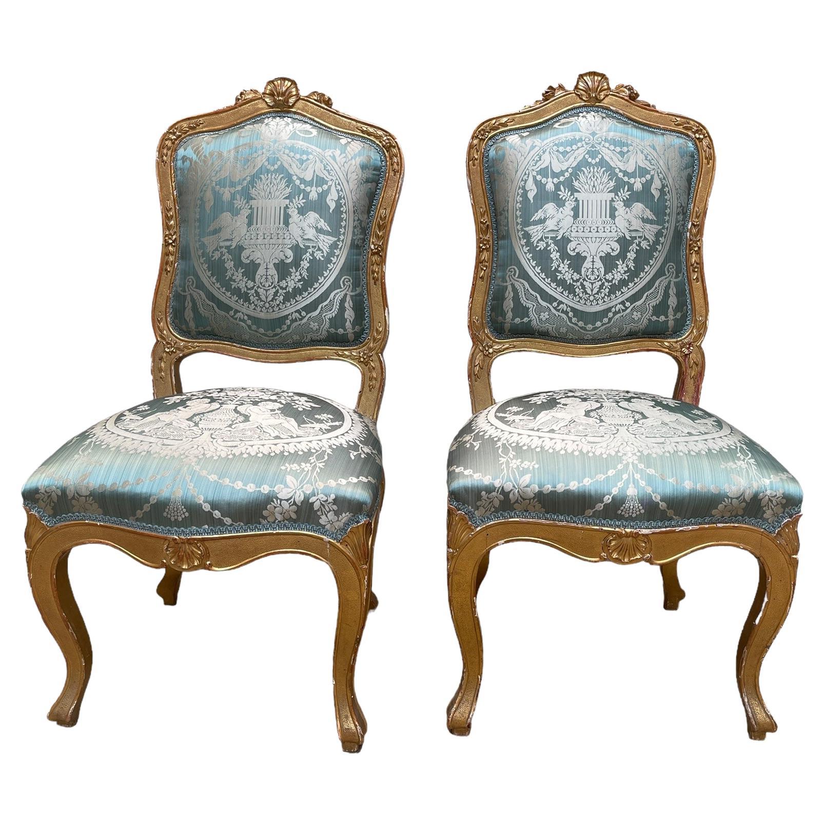 20th Century Fancy Chair in Louis XV Style, Velvet Leopard For Sale at ...