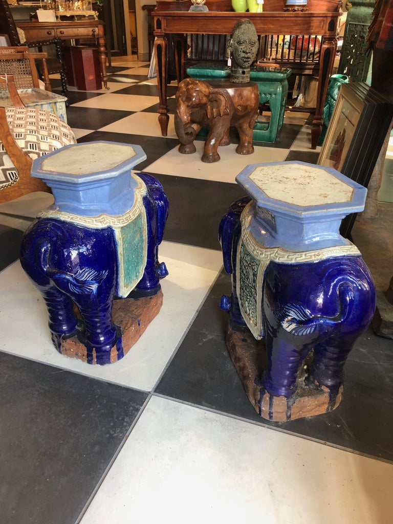 Pair of Antique Chinese Elephant Plant Stands at 1stDibs | chinese ...