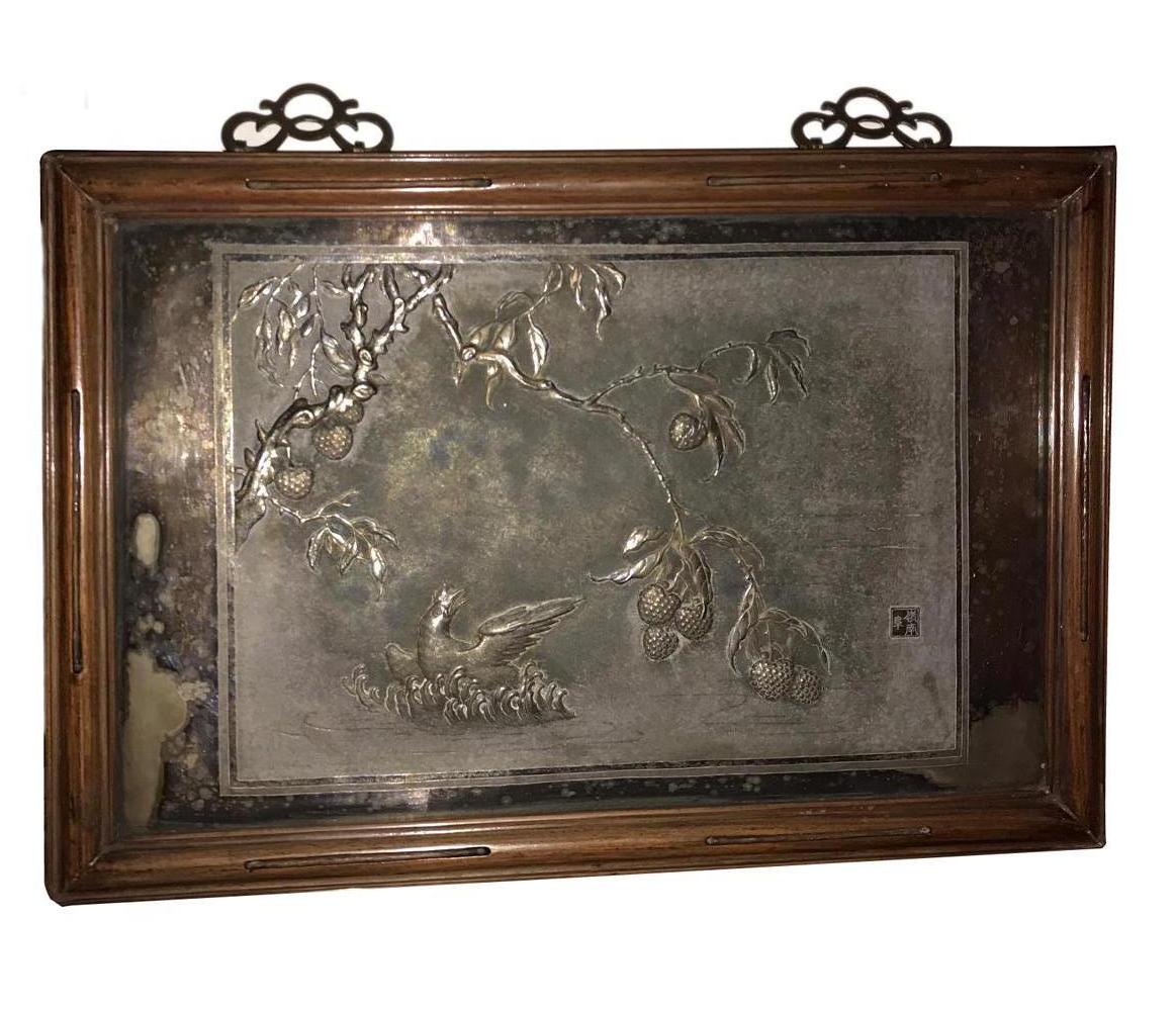 Pair of Antique Chinese Silver Plated Plaques at 1stDibs | chinese ...