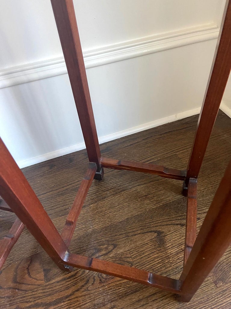 Pair of Antique Chinese Wood Stands Pedestal Tables For Sale at 1stDibs