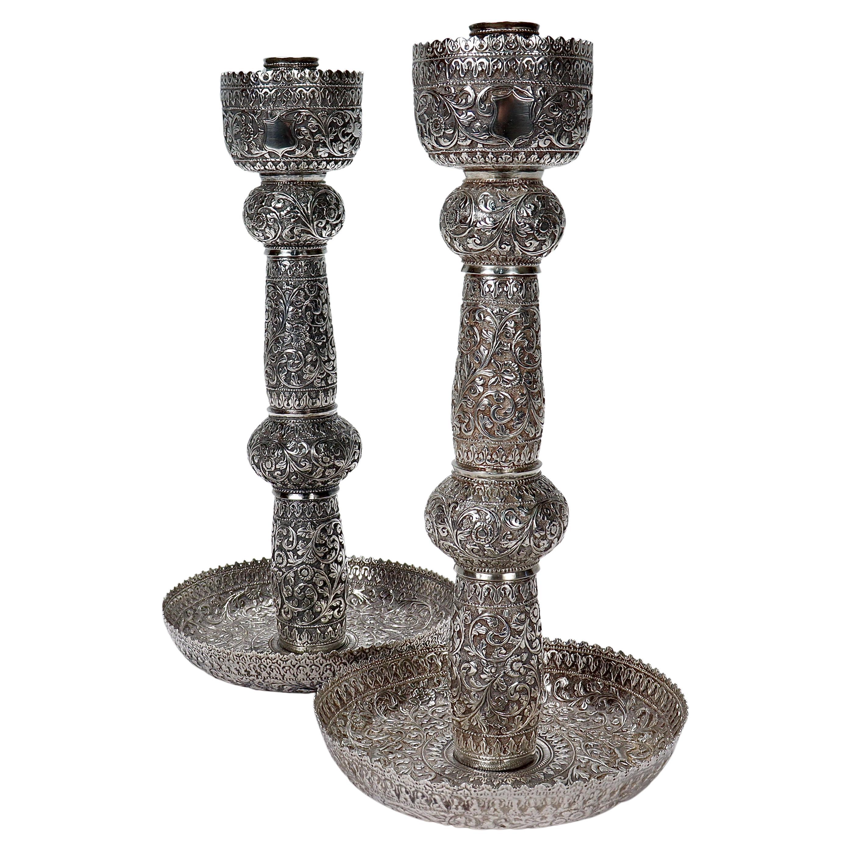 English Silver Candlesticks For Sale at 1stDibs