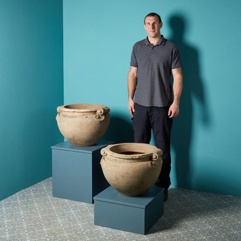 Pair of Antique Compton Style Garden Urns For Sale at 1stDibs