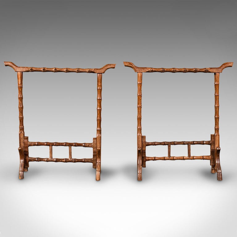 Pair of Antique Decorative Spoon Rests, Japanese, Teak, Kitchen Stand ...