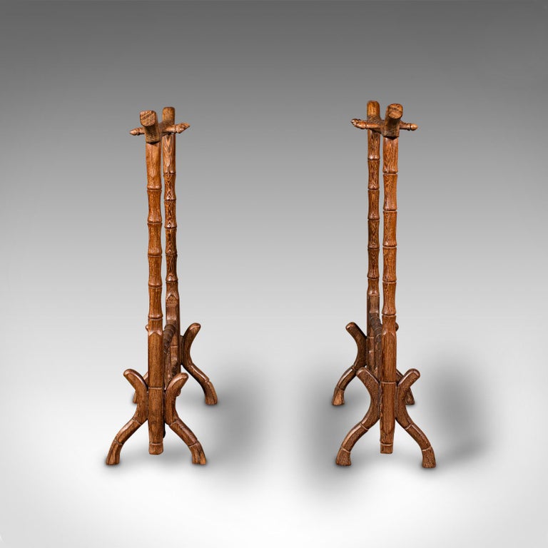 Pair of Antique Decorative Spoon Rests, Japanese, Teak, Kitchen Stand ...