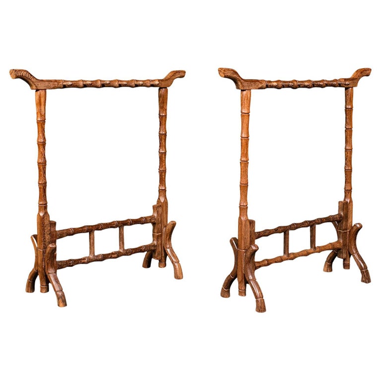 Pair of Antique Decorative Spoon Rests, Japanese, Teak, Kitchen Stand ...