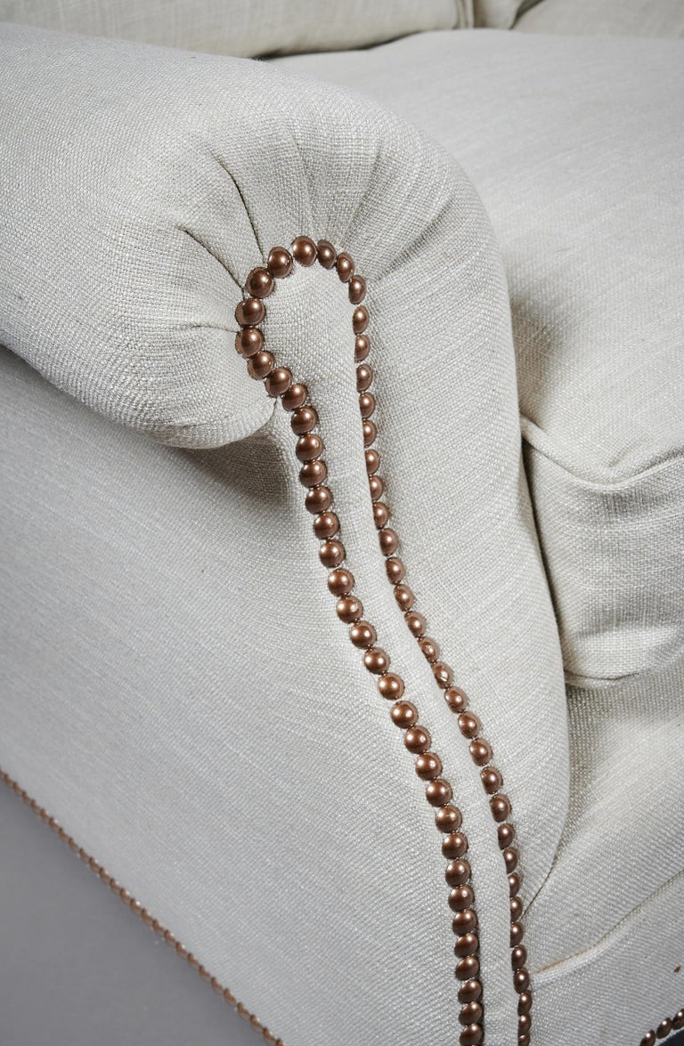 Pair of Antique Deep Seated Feather Down Country House Sofas at 1stDibs