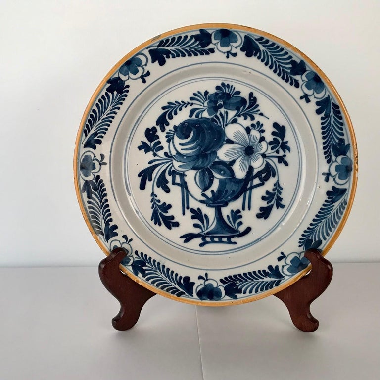 Pair of Antique Dutch Delft Chargers For Sale at 1stDibs