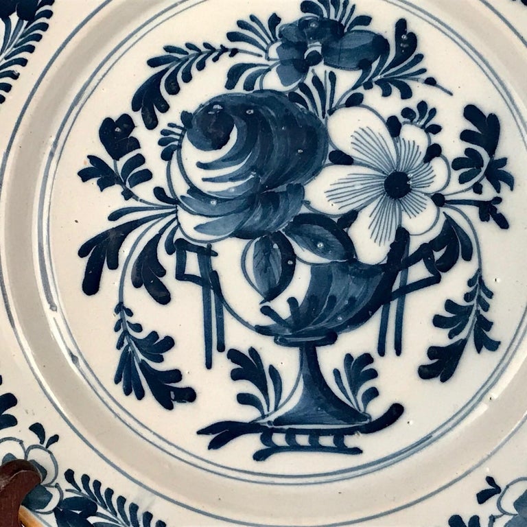 Pair of Antique Dutch Delft Chargers For Sale at 1stDibs