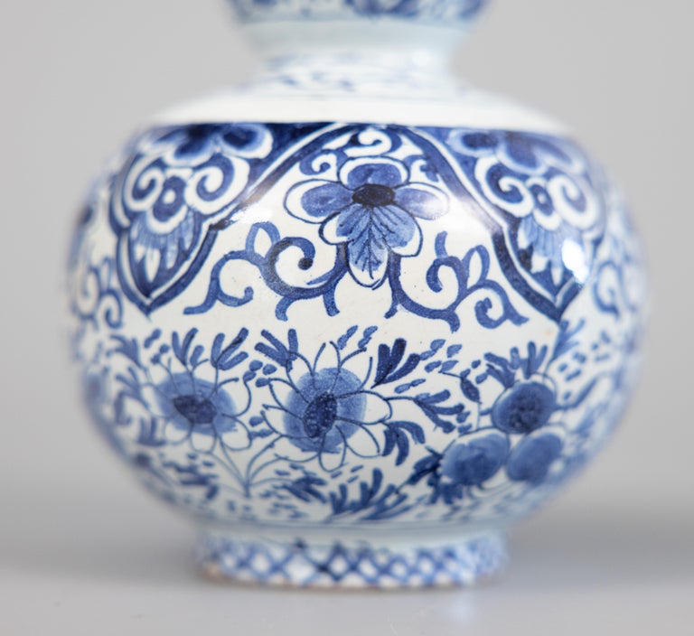 Pair of Antique Dutch Delft Faience Double Gourd Vases, circa 1800 For ...
