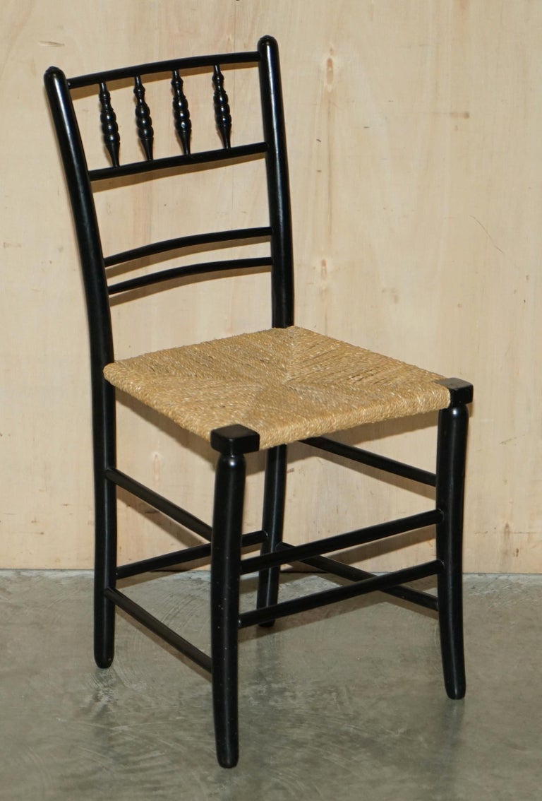 Pair of Antique Ebonised William Morris Sussex Side Chairs Seen in v&a ...