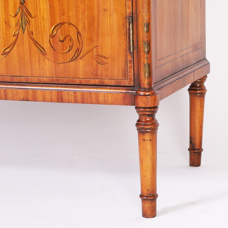 Pair of Antique English Adams Style Cabinets For Sale at 1stDibs