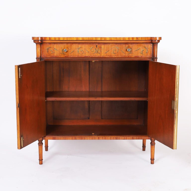 Pair of Antique English Adams Style Cabinets For Sale at 1stDibs