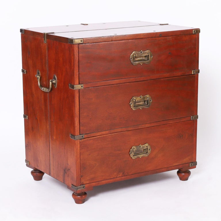 Pair of Antique English Campaign Stands or Chests at 1stDibs