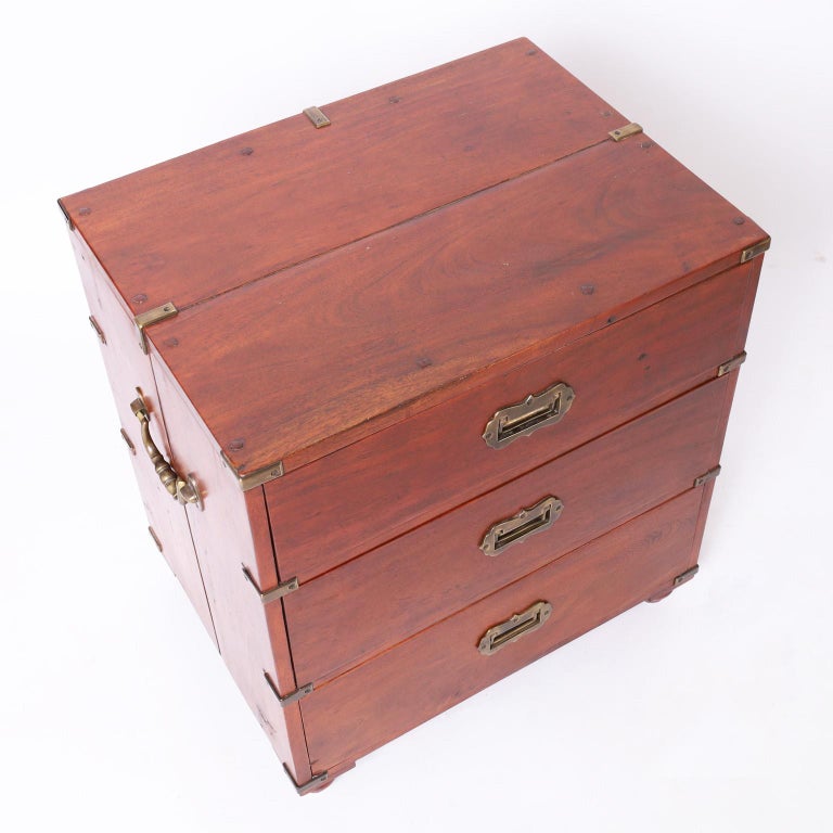Pair of Antique English Campaign Stands or Chests at 1stDibs