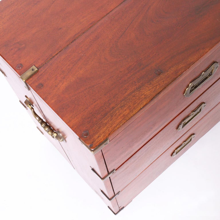 Pair of Antique English Campaign Stands or Chests at 1stDibs