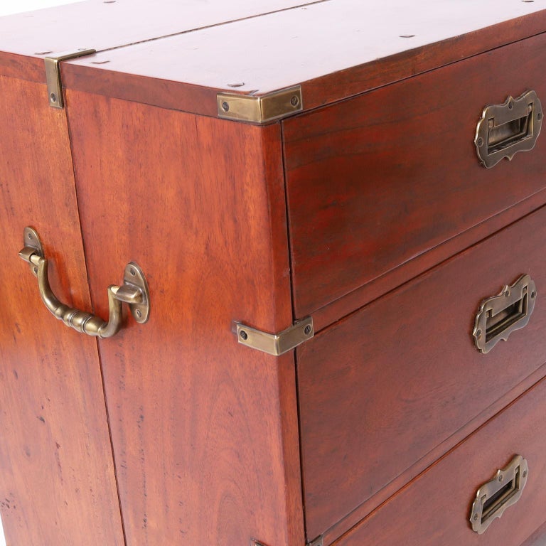 Pair of Antique English Campaign Stands or Chests at 1stDibs