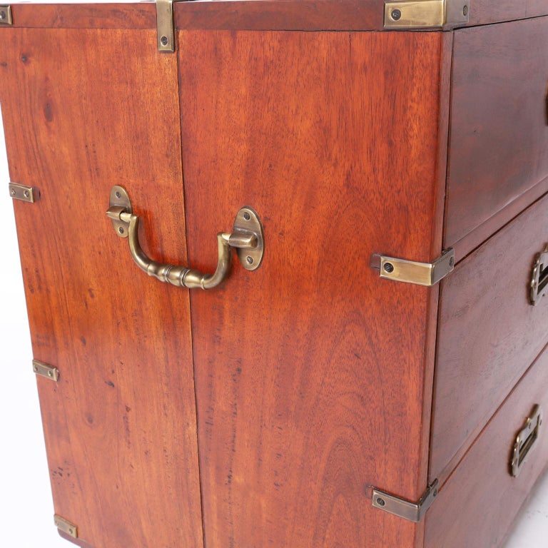 Pair of Antique English Campaign Stands or Chests at 1stDibs