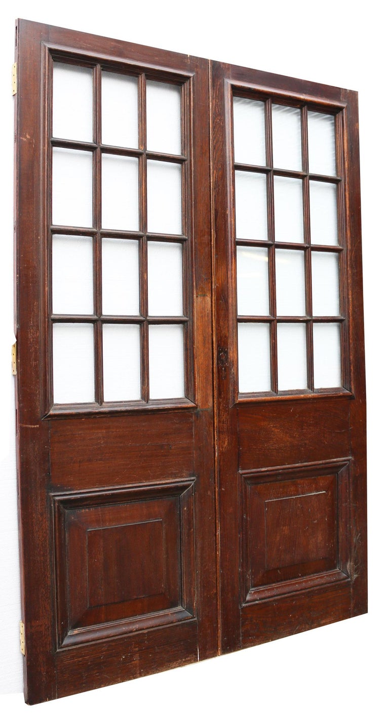 Pair of Antique English Glazed Oak Double Doors at 1stDibs | antique ...