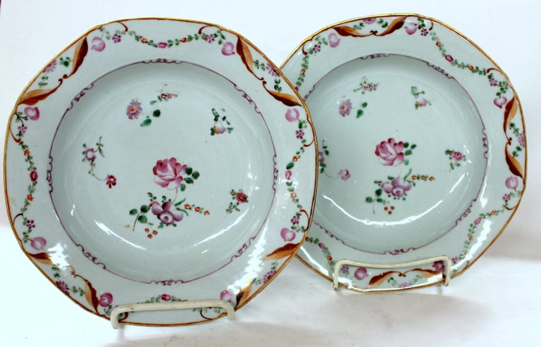 Pair of Antique English Late 18th Century "Lowestoft" Porcelain Soup ...