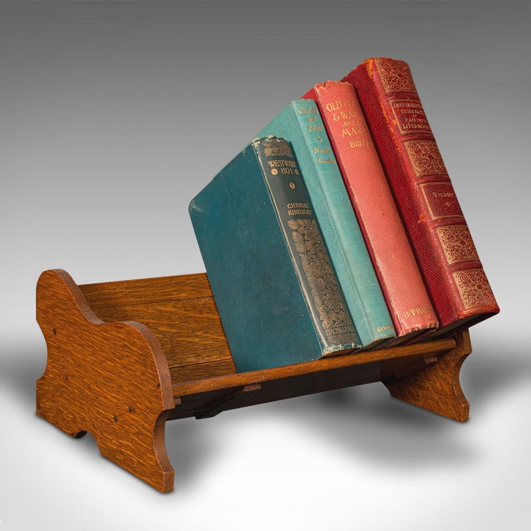 Pair of Antique Extending Novel Rests, English, Oak, Book Trough ...