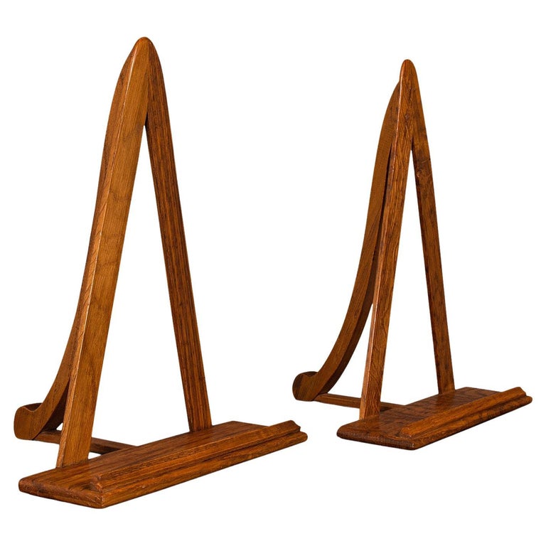 Pair of Antique Folio Stands, English, Oak, Book Rest, Recital ...