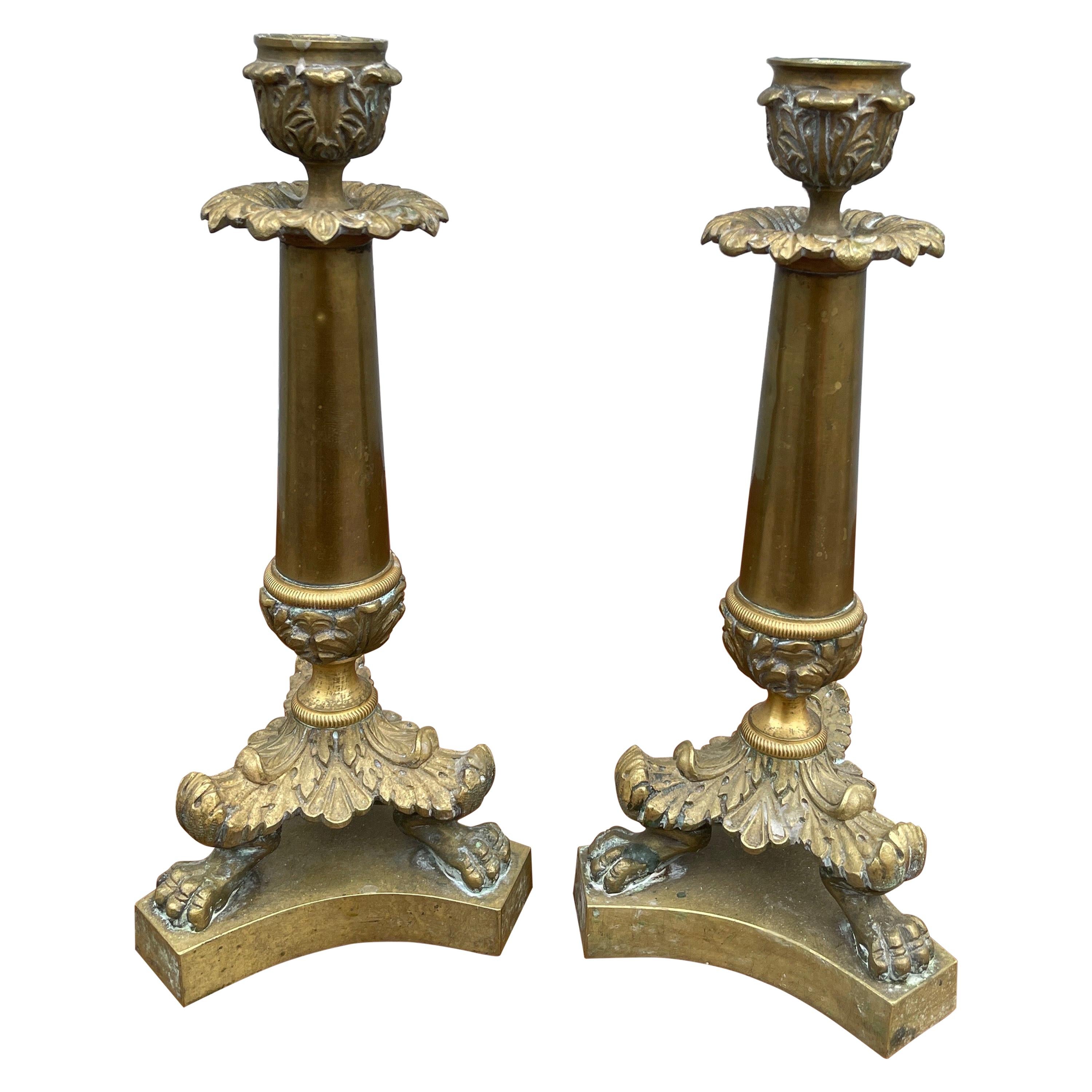 Candlestick Antique Bronze, 16th Century, France For Sale at 1stDibs