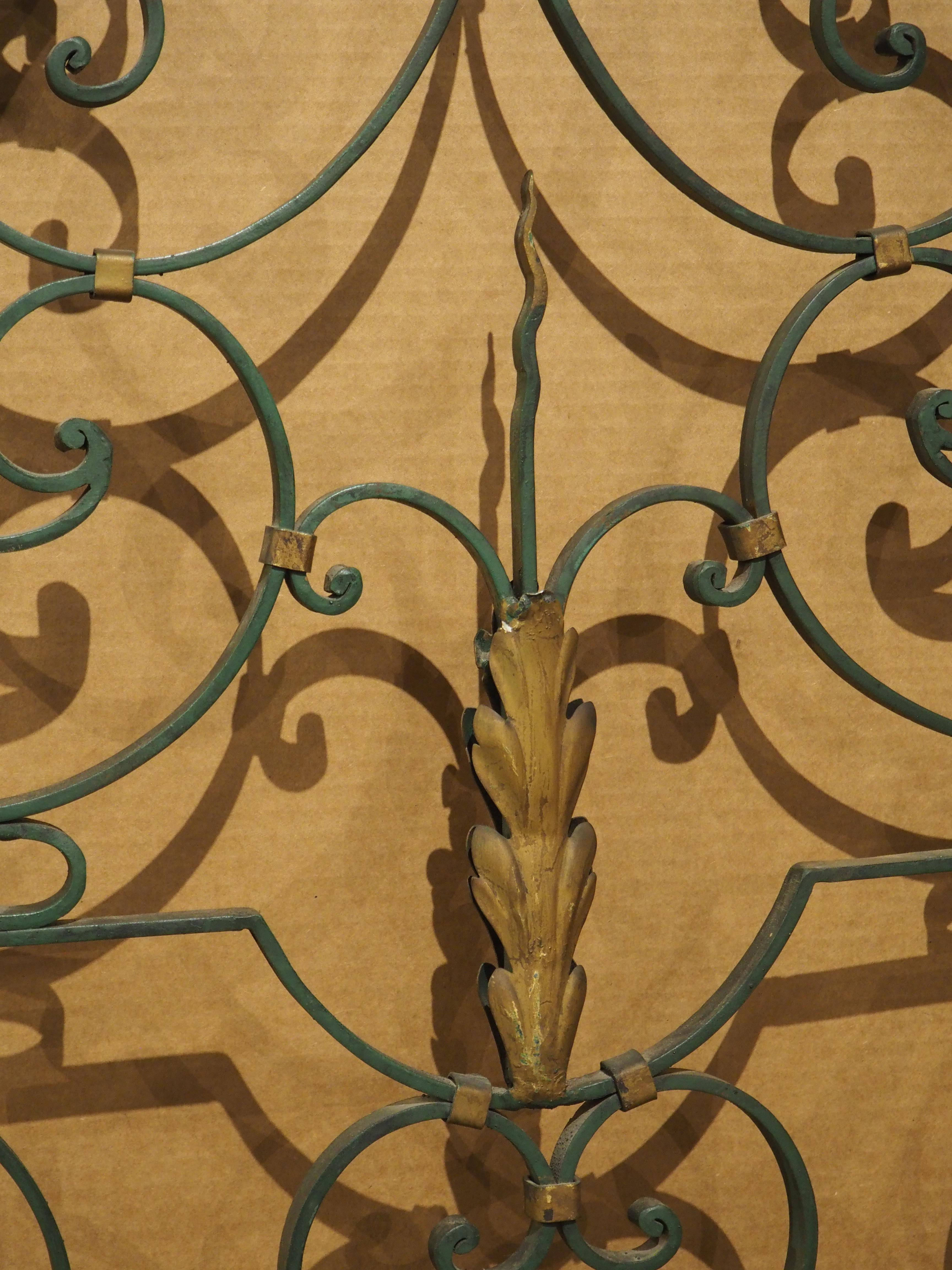 Pair of Antique French Green Wrought Iron Gates, Circa 1900 For Sale at ...