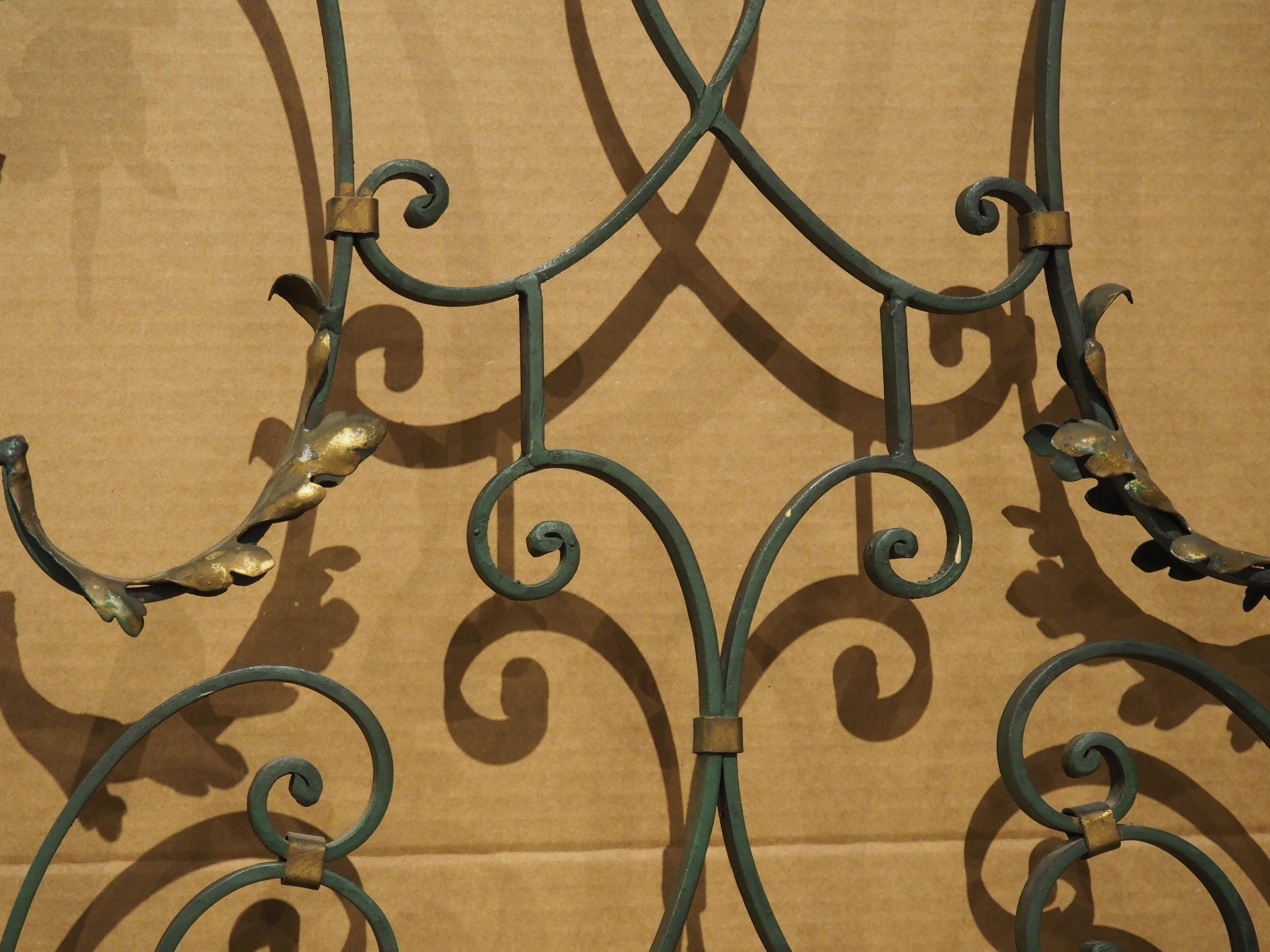 Pair of Antique French Green Wrought Iron Gates, Circa 1900 For Sale at ...