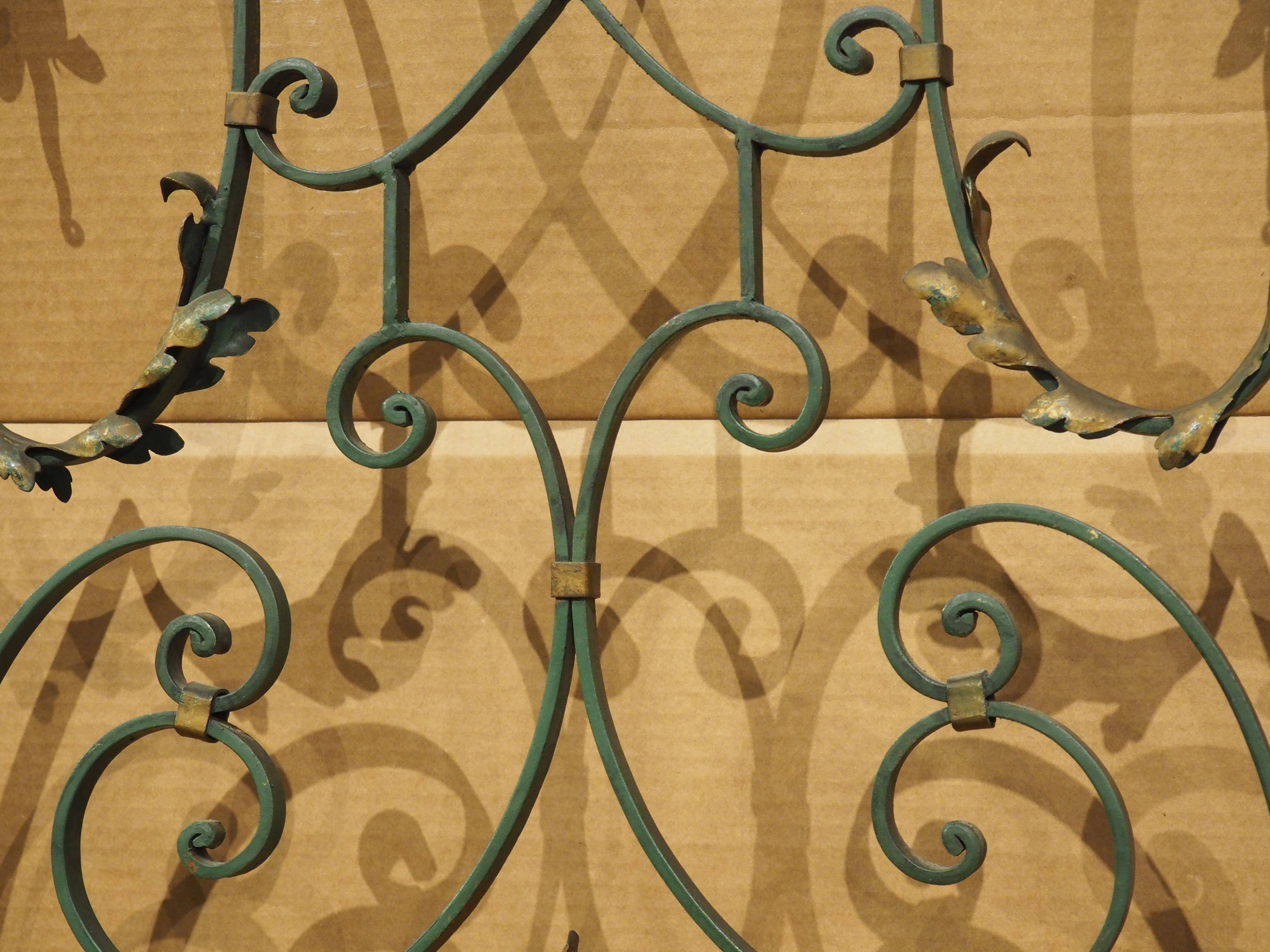 Pair of Antique French Green Wrought Iron Gates, Circa 1900 For Sale at ...