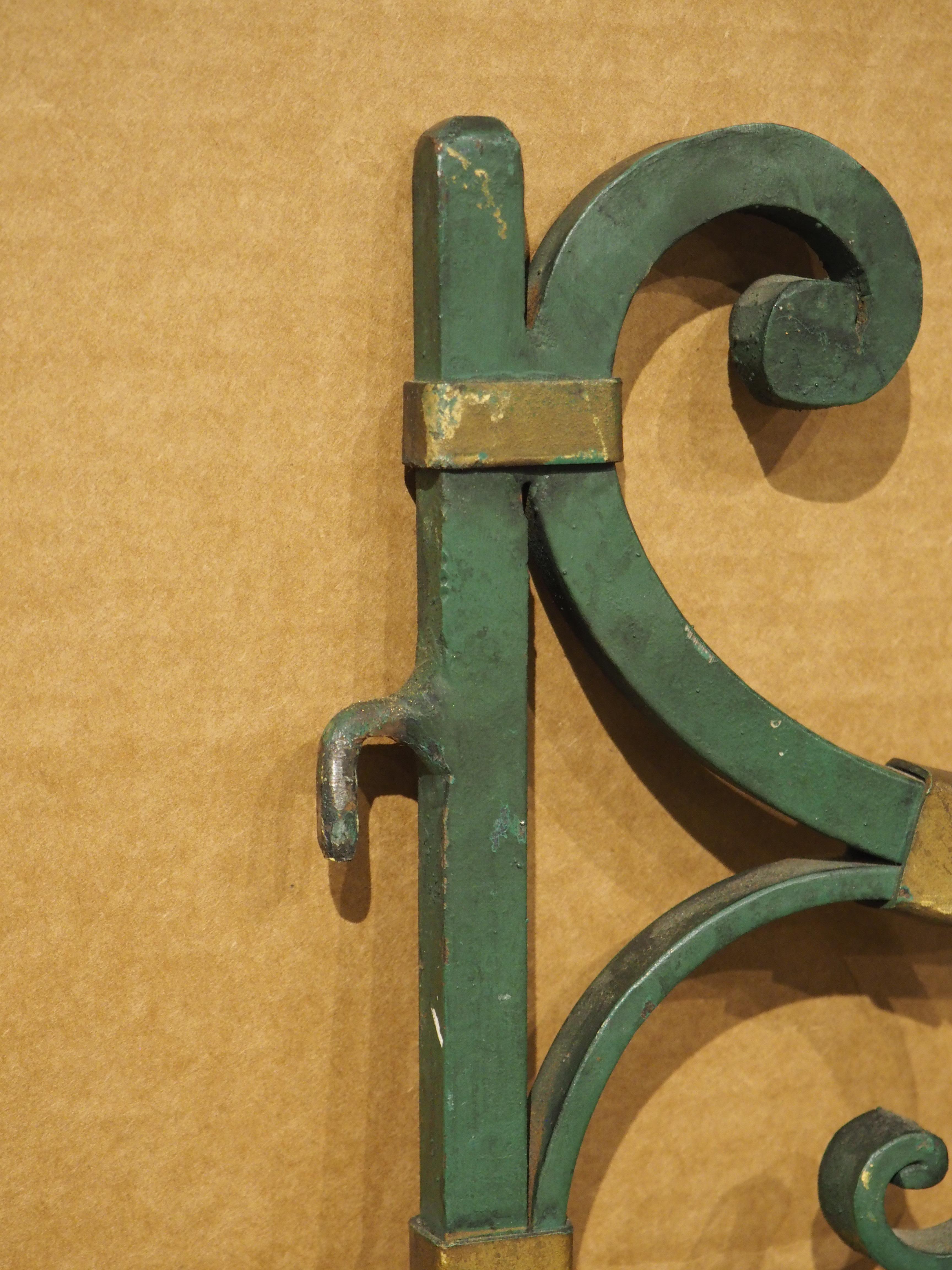 Pair of Antique French Green Wrought Iron Gates, Circa 1900 For Sale at ...